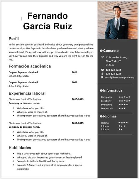 20 Plantillas De CV En Word Gratis Para Descargar 2024