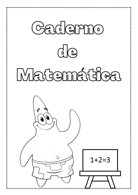 Capa de caderno de matemática 10 modelos para imprimir Artesanato