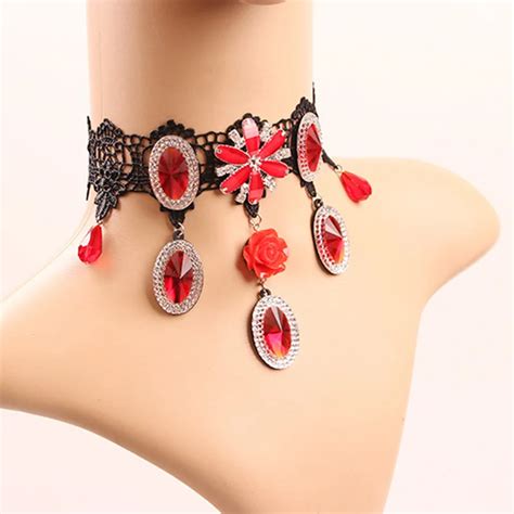 12 Pieceslot Big Flower Chokers Rhinestone Crystal Necklace For Bridesmaids Party Water Drop