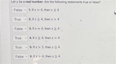 solved let x be a real number are the following statements