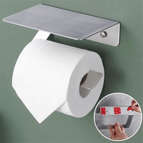 Porte Papier Toilette Mural Acier Support Papier Toilette Porte