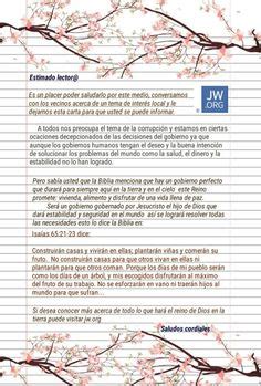 20 mejores imágenes de Cartas JW en 2020 ejemplo de carta jw