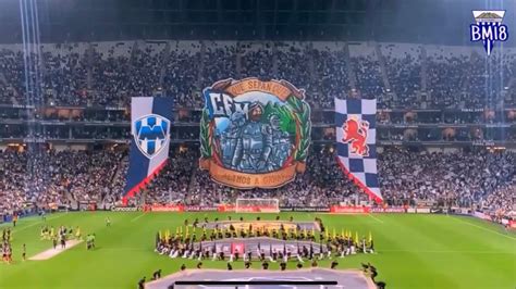 TIFO DE RAYADOS FINAL CONCACAF 2021 YouTube