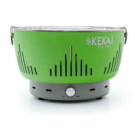 Barbecue De Table Portable Au Charbon Kekai Crater 35x35x25 Cm Vert