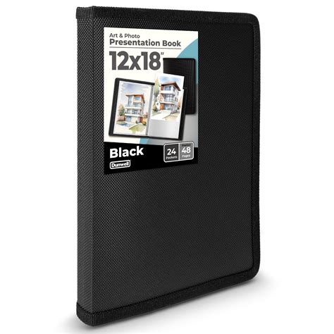 Buy Dunwell 12x18 Art Portfolio Binder Black Large Portfolio Folder