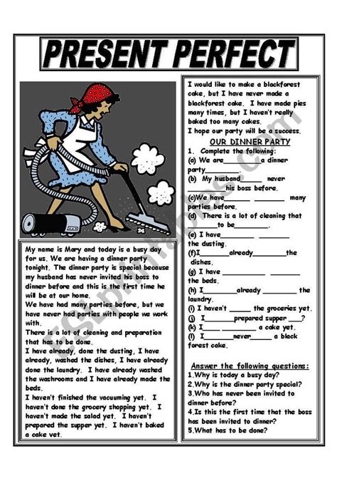 PRESENT PERFECT WITH NEVER EVER ALREADY AND YET ESL Worksheet By