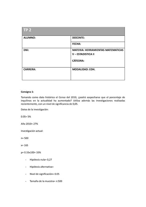 TP 2 Matematica V Estadistica II Herramientas Matemáticas V