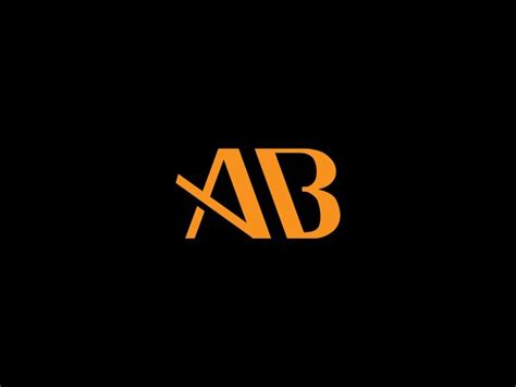 Diseño de logo ab Vector Premium