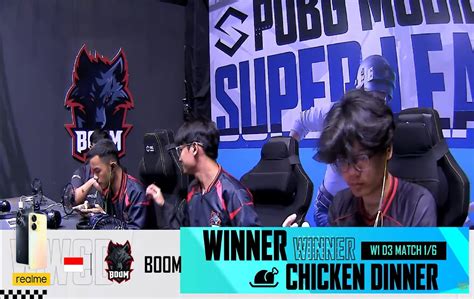 Giliran Boom Esports Raih WWCD D3 W1 PMSL SEA PUBG Mobile Esportsku