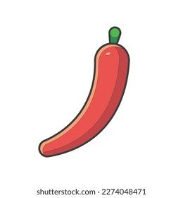 Chili Cartoon Vector Icon Illustration Stock Vector Royalty Free