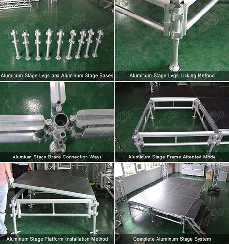 Tourgo Concert Retractable Folding Aluminum Portable Stage For Outdoor