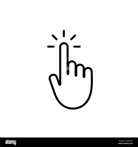 Hand Click Icon Pointer Symbol Vector Eps Stock Vector Image Art