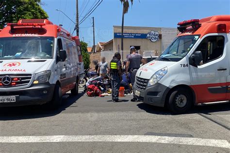 Motociclista E Garupa Ficam Gravemente Feridos Ap S Acidente Na