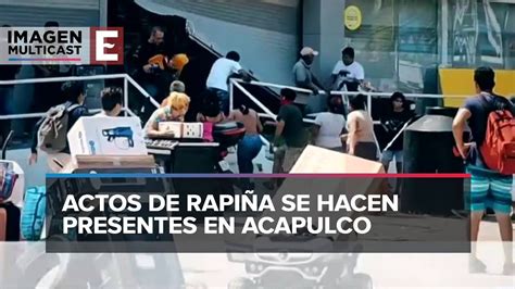 Saqueos y rapiña en Acapulco tras el paso de Otis YouTube