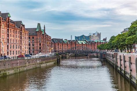 Historic Speicherstadt In Hamburg An UNESCO World Heritage Site With
