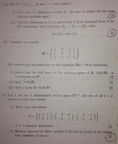 solved a let a aij}n×n be an n×n real matrix i give
