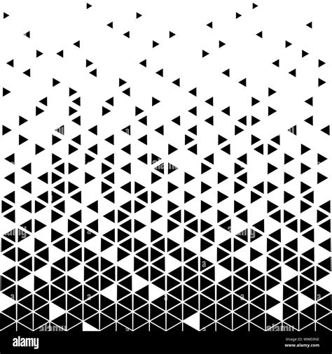 abstract geometric black and white graphic design print halftone triangle pattern stock vector