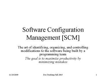 Ppt Software Configuration Management Scm Powerpoint Presentation
