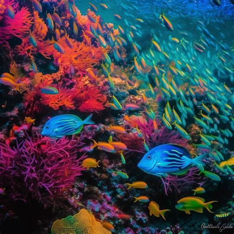 Premium AI Image Arafed Image Of A Group Of Fish Swimming In A Coral