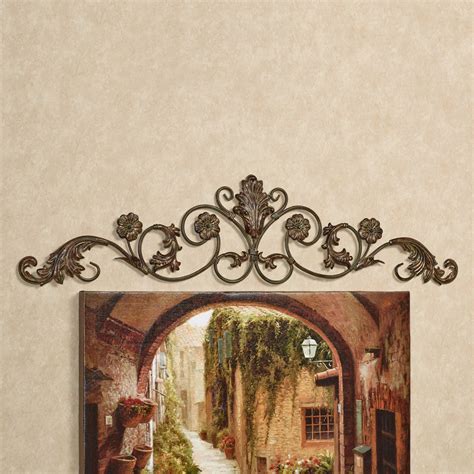 Violetta Wrought Iron Decorative Wall Topper Wrought Iron Wall Decor