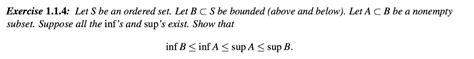 solved let s be an ordered set let b s be bounded above
