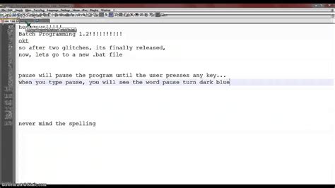 batch programming tutorial 1 2 youtube