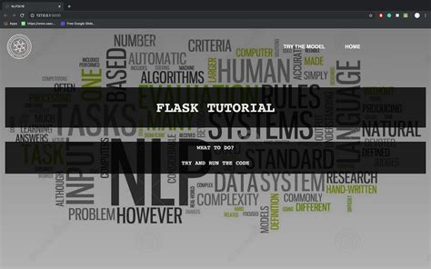 how to create a basic interactive gui and running deep learning nlp model using flask step by