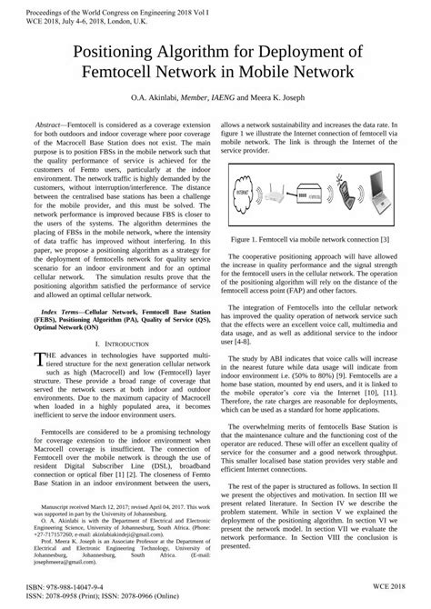 pdf positioning algorithm for deployment of femtocell network · figure 1 femtocell via