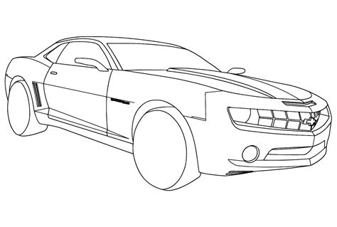 Coloriage Chevrolet Camaro gratuit Coloriages gratuits à imprimer