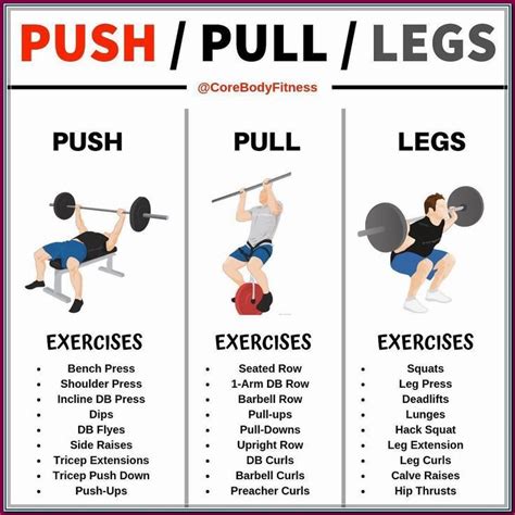 Push Pull Legs Weight Training Workout Schedule For 7 Days Artofit