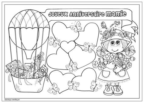 Bon Anniversaire Mamie A Colorier Coloriage Bon Anniversaire