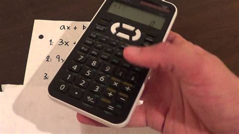 solving a linear system equations 3 unknowns using a el 520x calculator youtube
