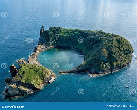 Vista Panorâmica Aérea Azores Vista Superior Da Ilha Franca Do Campo