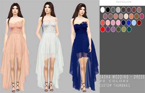Sasha Wedding Dress Sims Dresses Sims Wedding Dress Sims