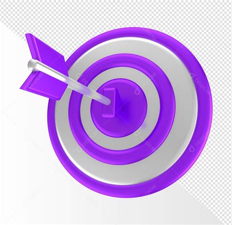 Dardo e Alvo Roxo Elemento 3D Para Composição PSD download Designi
