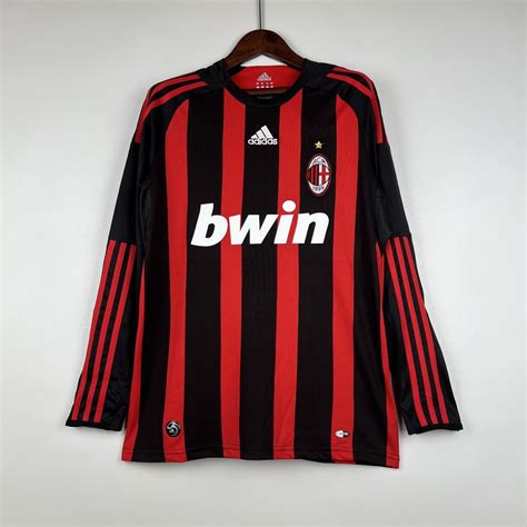 AC Milan 2008 09 Home Shirt Long Sleeved Premier Retros
