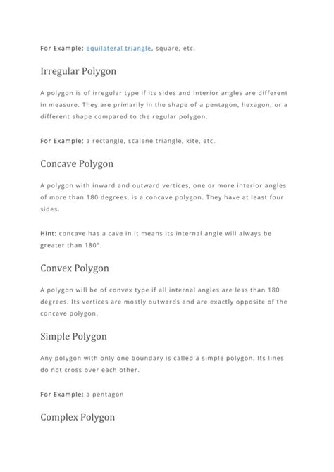 what are polygons types shapes formulas and examples pdf