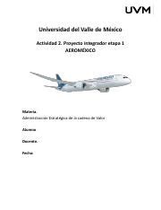Proyecto integrador E1 B pdf Universidad del Valle de México