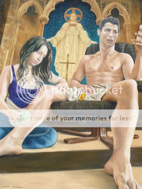 Pic Of The Day Cristiano Ronaldo Drawn Semi Naked For Art Exhibition