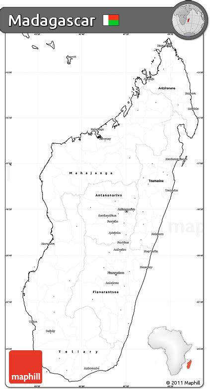 Free Blank Simple Map Of Madagascar