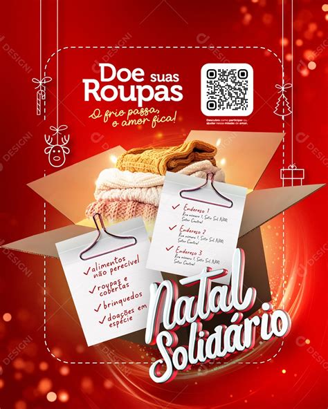 Campanha Publicit Ria Natal Solid Rio Flyer Doe Suas Roupas O Frio