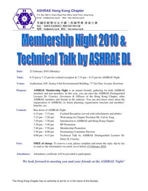 Fillable Online Ashrae Hkc ASHRAE Hong Kong Chapter We Look Forward To