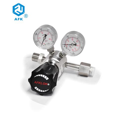 R Stainless Steel Double Gauge Psi Nitrogen Pressure Off