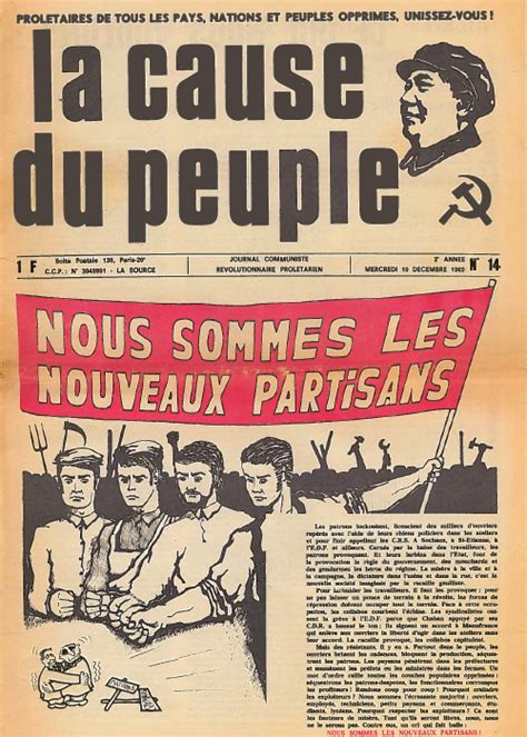 La Cause du Peuple 1968 1972 Bibliothèque Marxiste