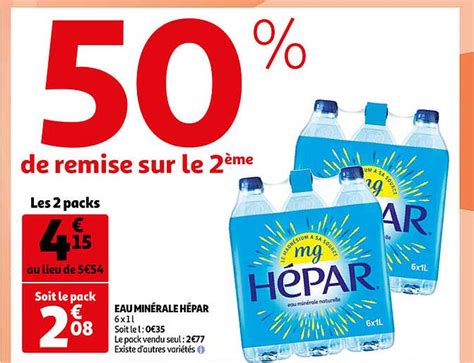 Promo Eau Minérale Hépar chez Auchan iCatalogue fr