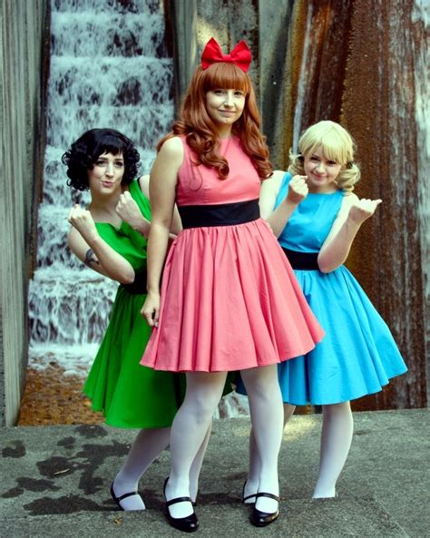 Powerpuff Girls Costume Diy Easy Homemade Powerpuff Girl Group