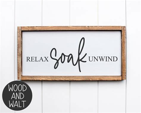 Relax Soak Unwind SVG Bathroom Sign SVG Wash Your Worries Away SVG
