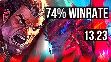 DARIUS Vs YONE TOP 74 Winrate Legendary 13 2 6 KR Master 13
