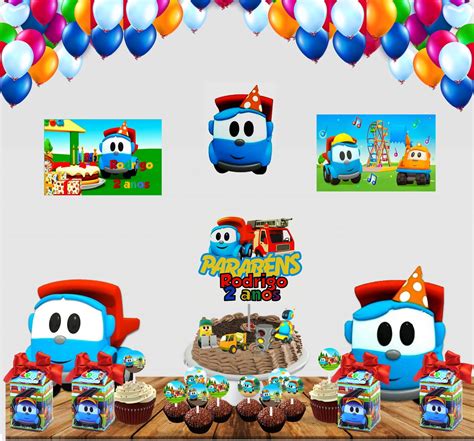 Kit Festa Léo o Caminhão Elo7 Produtos Especiais
