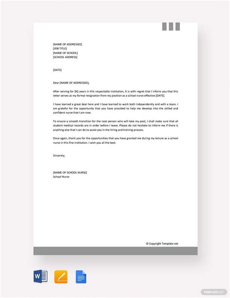 42 Nurse Letter Of Resignation NgaySwaraj